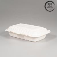 China 600ml Biodegradable Disposable Food Containers Eco-Friendly Lunch Box With Lid for sale