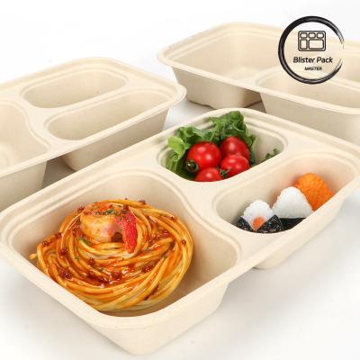 China 9 Inch Biodegradable Sugarcane Bagasse Clamshell Lunch Box for Burgers and Bakery Takeaway for sale