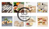 China Biodegradable 3 Compartment Sugarcane sugarcane lunch box with Clear Lid  Paper Pulp Tableware for sale