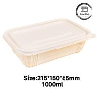 China Eco Friendly Corn Starch Disposable Lunch Boxes Biodegradable Food Containers for sale