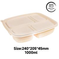 China Eco Friendly Corn Starch Disposable Lunch Boxes Biodegradable Food Containers for sale