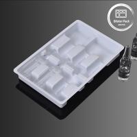 China Medical Vacuum Formed Plastic Tray for 6 Injections Blister Packaging 5ml 10ml Vials for sale
