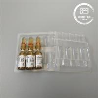 China Custom Clear PETG Plastic Blister Ampoule Tray for 1ml Vials Medical Packaging for sale