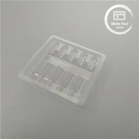 China Custom Clear PETG Plastic Blister Ampoule Tray for 1ml Vials Medical Packaging for sale