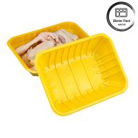 China Disposable Frozen Food Tray PP Yellow 200-1000pcs Custom OEM Packaging for sale