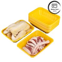 China Disposable Frozen Food Tray PP Yellow 200-1000pcs Custom OEM Packaging for sale