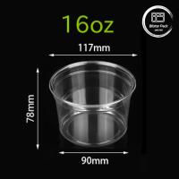 China Round Salad Containers 16oz 500ml BPA-Free Leakproof 117mm Diameter Custom Logo Printing for sale