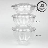 China Food Grade PET Plastic Salad Containers 18oz 24oz 32oz 40oz Leakproof for sale