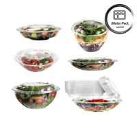 China Food Grade PET Plastic Salad Containers 18oz 24oz 32oz 40oz Leakproof for sale