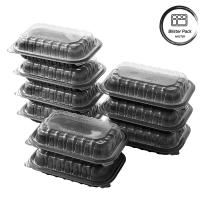 China Disposable Transparent Plastic Clamshell Takeout Containers for Restaurants Leakproof Design for sale