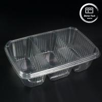 China Premium Fruit Dressing Fruit Salad Platter Clear Plastic Salad Packaging Tray For Freshness for sale