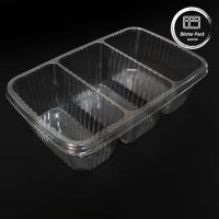 China Premium Fruit Dressing Fruit Salad Platter Clear Plastic Salad Packaging Tray For Freshness for sale