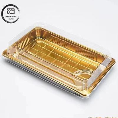 China American Style Disposable PET Plastic Sushi Trays 200ml for Elegant Dining for sale