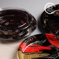 China Convenient Single And Multi Cell Large Disc Disposable Sushi Trays For Varied Dining Needs for sale