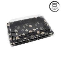 China Wholesale Japanese Style Disposable Plastic Sushi Tray with Clear Lid 15 Day Lead Time for sale