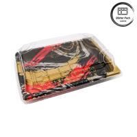 China Wholesale Japanese Style Disposable Plastic Sushi Tray with Clear Lid 15 Day Lead Time for sale