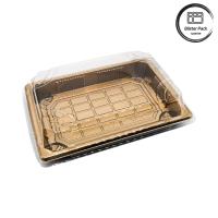 China Wholesale Japanese Style Disposable Plastic Sushi Tray with Clear Lid 15 Day Lead Time for sale