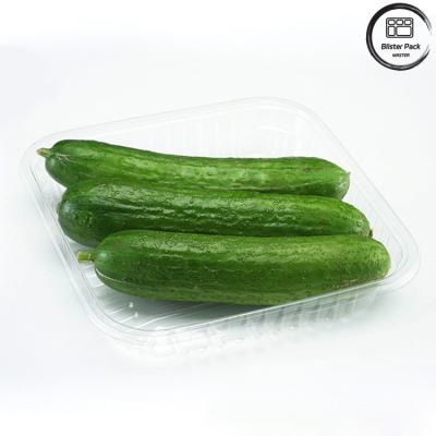 China Disposable PET Food Grade Fruit Vegetable Tray Custom Size 200x150mm for sale