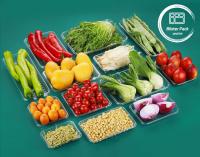 China Disposable PET Food Grade Fruit Vegetable Tray Custom Size 200x150mm for sale