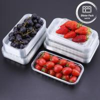 China Transparent PET Fresh Vegetable Fruit Tray Custom Size Durable Display Packaging for sale