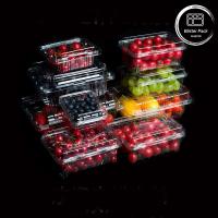 China Transparent PET Fresh Vegetable Fruit Tray Custom Size Durable Display Packaging for sale