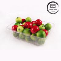 China Transparent PET Fresh Vegetable Fruit Tray Custom Size Durable Display Packaging for sale