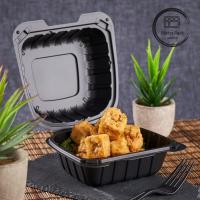 China PP Biodegradable Hinged Disposable Bento Box Containers Microwave Safe Disposable Meal Prep Containers for sale