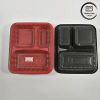 China Custom 2-3-4 Compartment PP Hot Food Takeaway Bento Boxes Eco Friendly Rectangular for sale