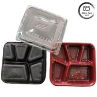 China Custom 2-3-4 Compartment PP Hot Food Takeaway Bento Boxes Eco Friendly Rectangular for sale