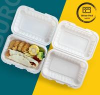 China Takeaway PP Disposable Plastic Lunch Box Meal Prep Clamshell Hinged Lid Design for sale