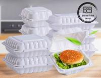 China Takeaway PP Disposable Plastic Lunch Box Meal Prep Clamshell Hinged Lid Design for sale