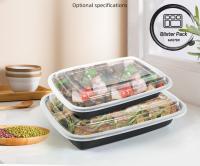 China 24/28/32 Oz Meal Prep Containers Rectangular Disposable Food Boxes with Lids Bento Style for sale