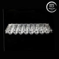 China 18 Hole Disposable Blister Clamshell Quail Egg Box Plastic with Secure Packaging for sale