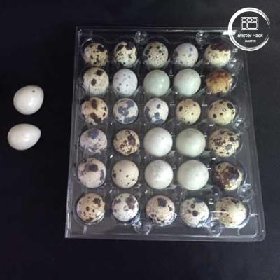 China Clear Quail Egg Blister Tray With 30 Holes Affordable Bulk Egg Packaging for sale