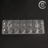 China 12 Cell Transparent PET Egg Tray Customizable Logo Plastic Egg Container For Storage for sale