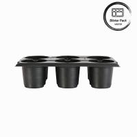 China 6 Cell Gardening Seedling Tray Plastic Nursery Starter Kit with Drain Holes for sale