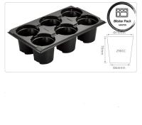 China 6 Cell Gardening Seedling Tray Plastic Nursery Starter Kit with Drain Holes for sale