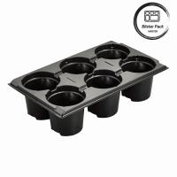 China 6 Cell Gardening Seedling Tray Plastic Nursery Starter Kit with Drain Holes for sale