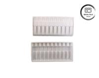 China Custom Vacuum Formed Plastic Ampoule Tray White Blister Packaging for 10ml Vials for sale