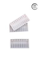 China Custom Vacuum Formed Plastic Ampoule Tray White Blister Packaging for 10ml Vials for sale