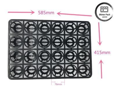 China Custom Color 24 Hole Plastic Flower Pot Carry Tray Durable Nursery Planting Tray for sale
