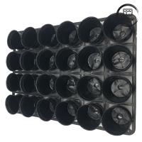 China Custom Color 24 Hole Plastic Flower Pot Carry Tray Durable Nursery Planting Tray for sale
