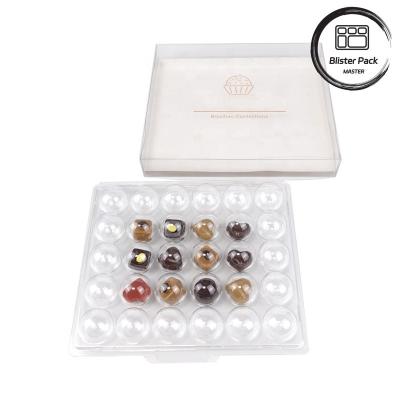 China Wholesale Clear PET Plastic Gift Box 4 8 15 30 Compartments for Truffle Chocolate Packaging for sale