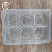 China Disposable Transparent PP Plastic 6 Cavity Tray for Chocolate Candy Mooncake Muffin Dumpling Packaging for sale