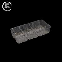 China Disposable Rectangle PET Plastic Biscuit Tray for Cookies Food Packaging for sale