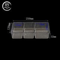 China Disposable Rectangle PET Plastic Biscuit Tray for Cookies Food Packaging for sale