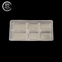 China Disposable Rectangle PET Plastic Biscuit Tray for Cookies Food Packaging for sale