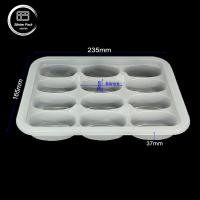 China Disposable Rectangle PET Plastic Biscuit Tray for Cookies Food Packaging for sale