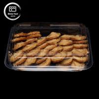 China Customized Disposable Transparent Plastic Food Container For Biscuit And Dessert Packaging for sale