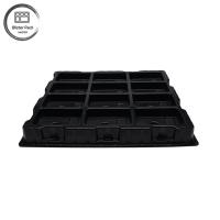 China Manufacturer Customized Large PS Electronic Plastic Tray, 12-Grid High Hardness Pure Black Packaging for sale